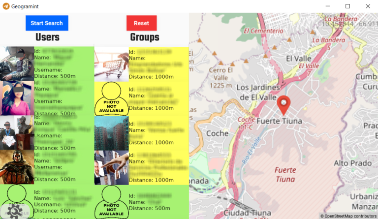 Geogramint - An OSINT geolocalization tool for Telegram - Projet FOX