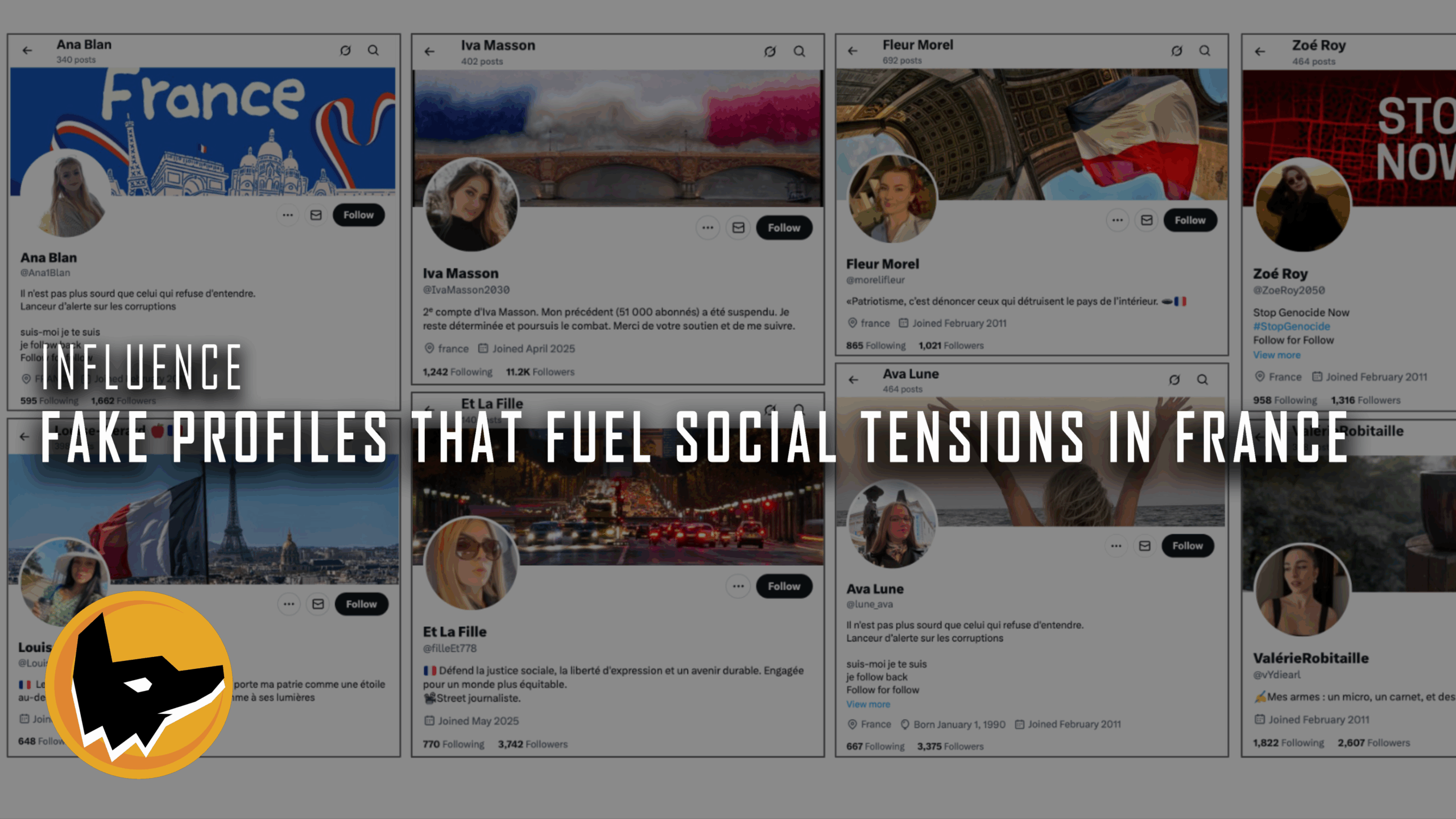 Fake profiles that fuel social tensions in France - Projet FOX